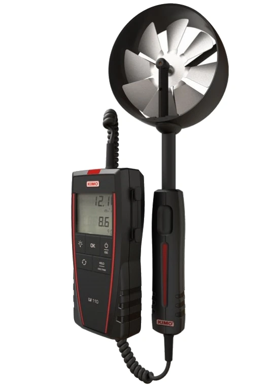 Digitální anemometr KIMO LV110 - vrtulová sonda 100 mm | Meratex ...